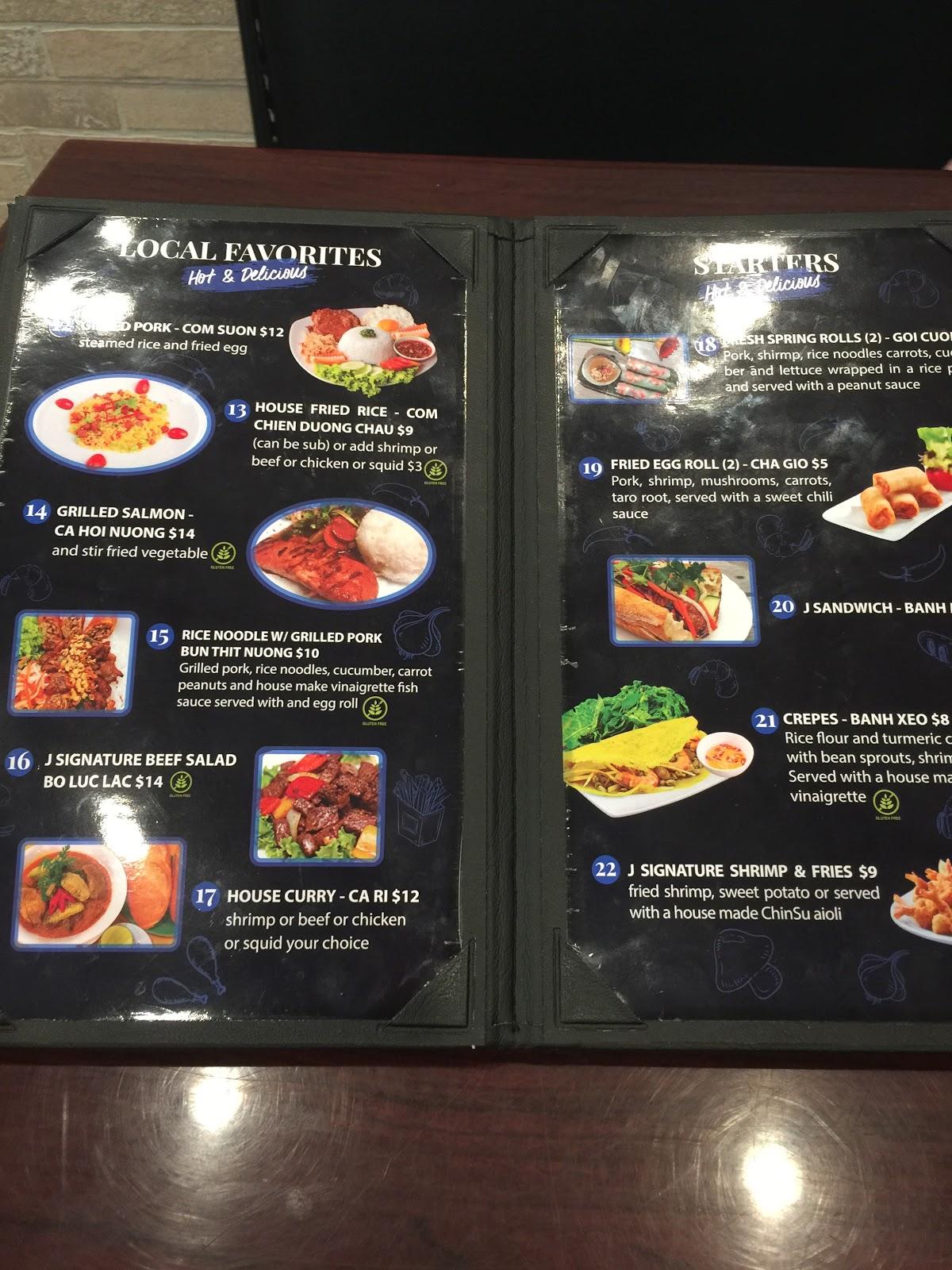 Menu at J Cafe Boba Tea & Sandwich, Jefferson City