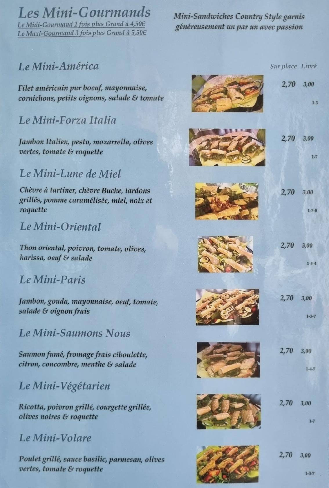 Menu au Le point Gourmand, La Louvière, En face de Basic Fits et de Tom ...