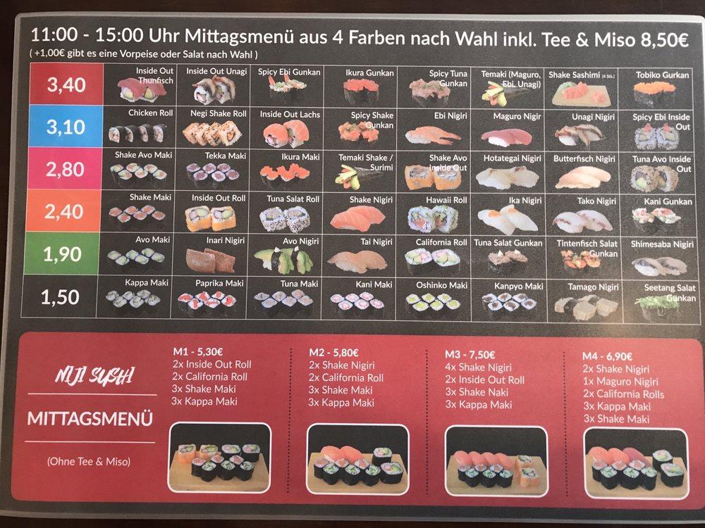Speisekarte von Niji Sushi restaurant, Frankfurt am Main
