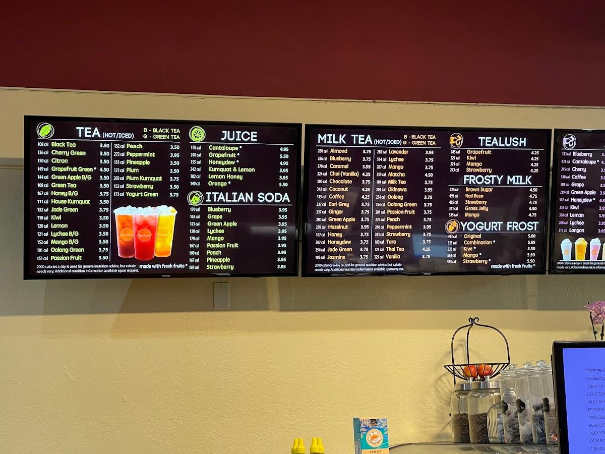 Menu at Tapioca Express pub & bar, Redmond