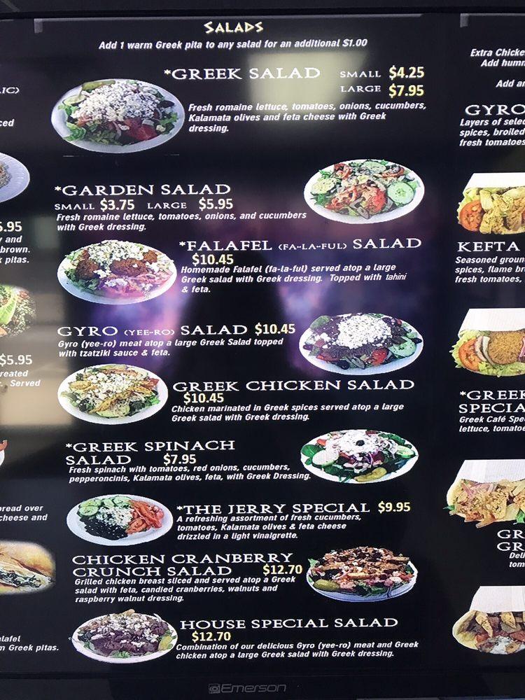 Menu at Greek Out Take-Out restaurant, Prescott Valley