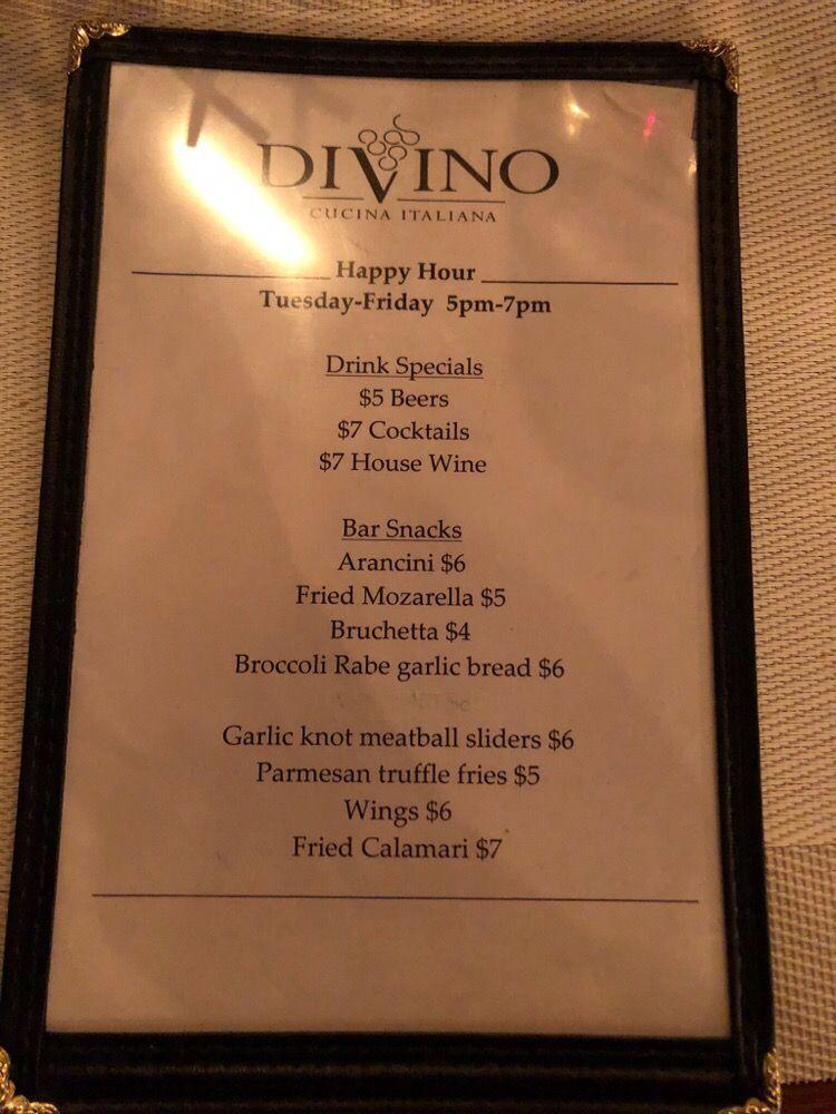 Menu at Divino Cucina Italiana pub & bar, Hastings-on-Hudson