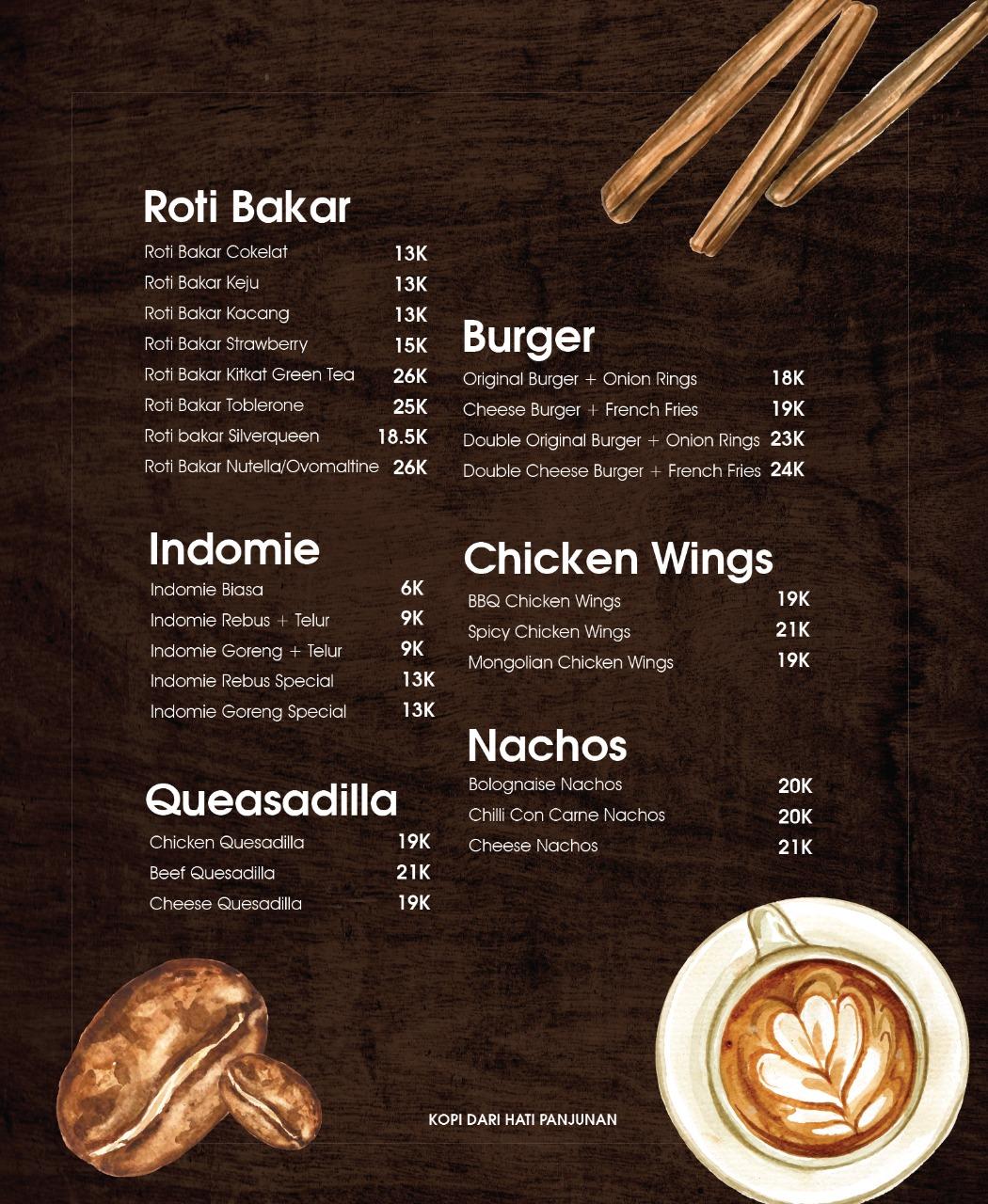 Menu at Kopi Dari Hati-Panjunan, Kudus
