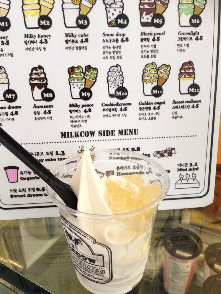Menu at MILKCOW desserts, Seoul, 22