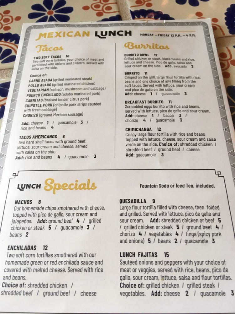 Menu at Mole Cantina Mexicana restaurant, Wellington, S State Rd 7 #150