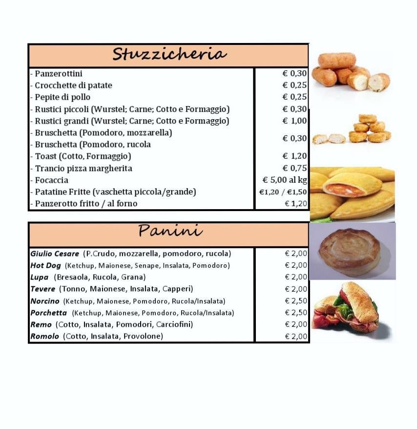Menu at Pizzeria Il Colosseo Di Mola Giovanna, Mola di Bari