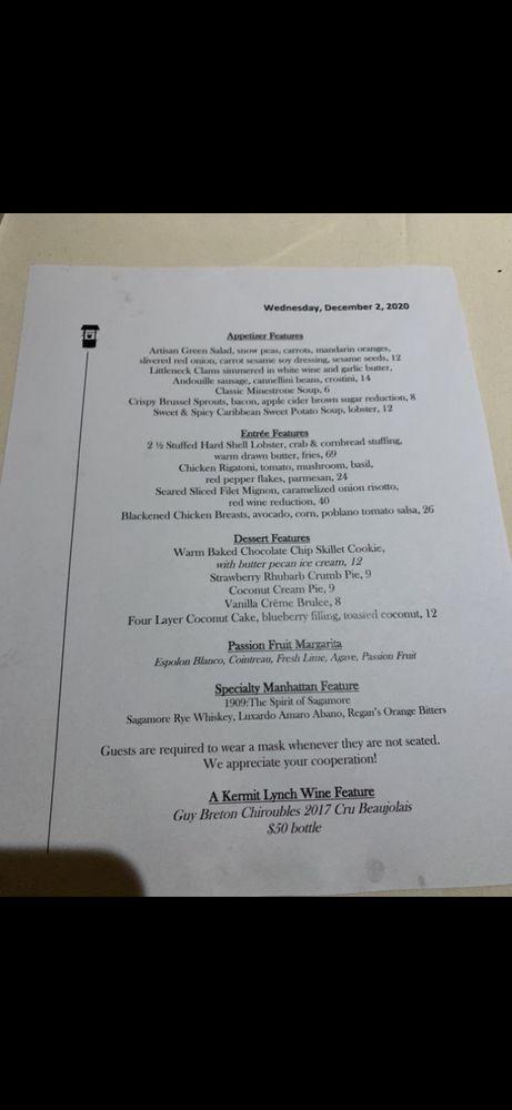 Menu at The Wishing Well pub & bar, USA