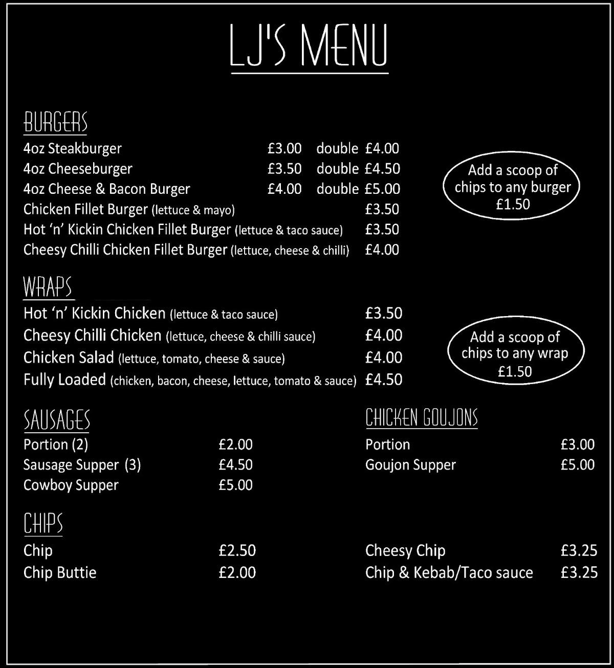 Menu at Closed restaurant, Moneymore