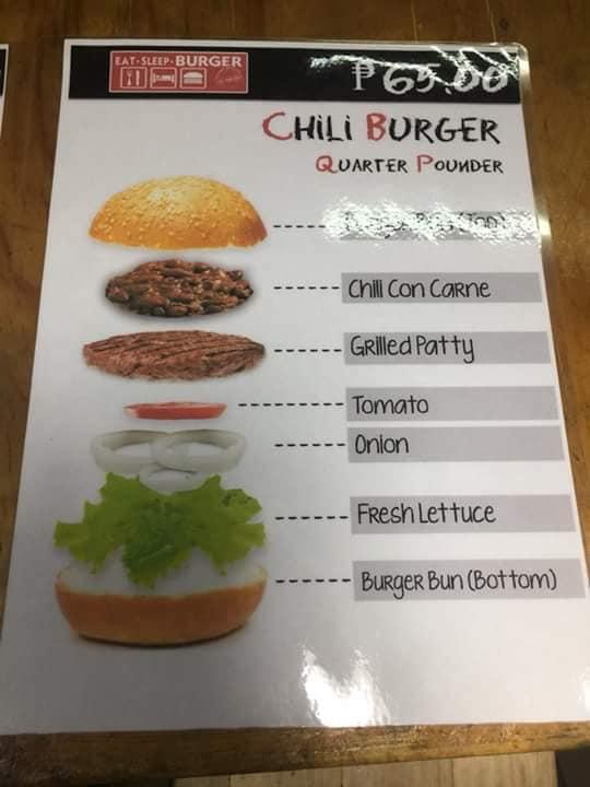 Menu at Eat • Sleep • Burger - Mambog restaurant, Bacoor