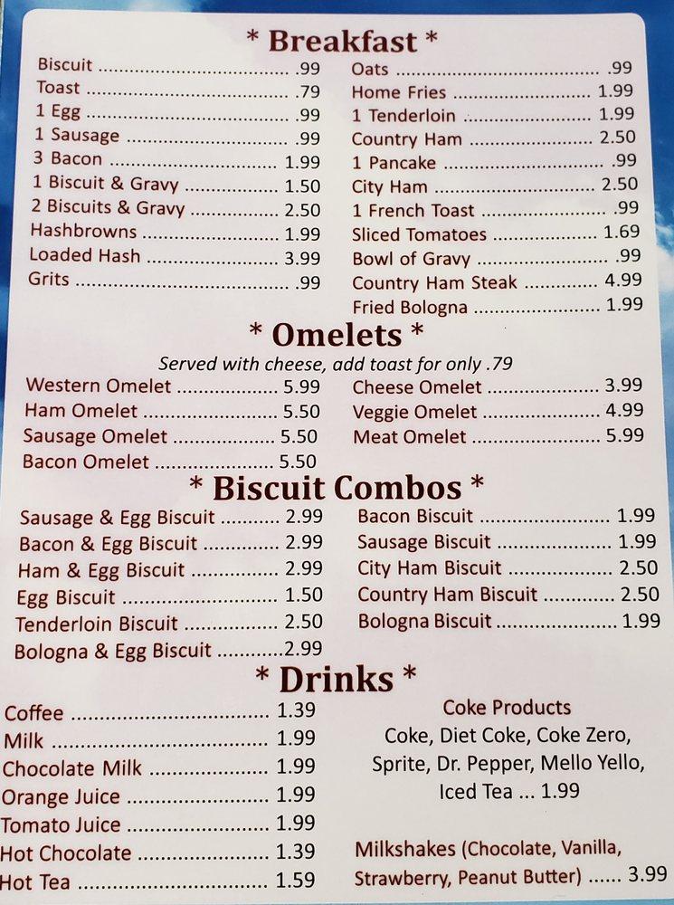 Menu at Lamp Post Restaurant, Madisonville