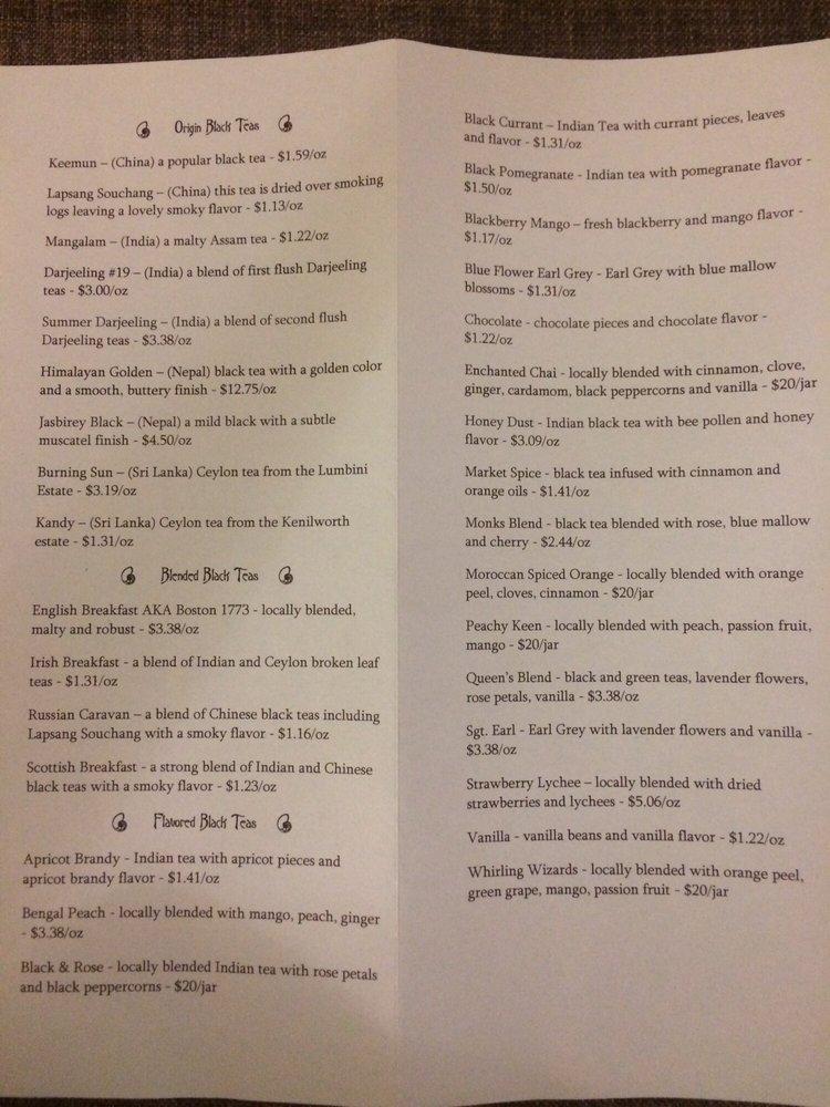 Menu at Nautilus Tea Company cafe, Fair Oaks, Fair Oaks Blvd