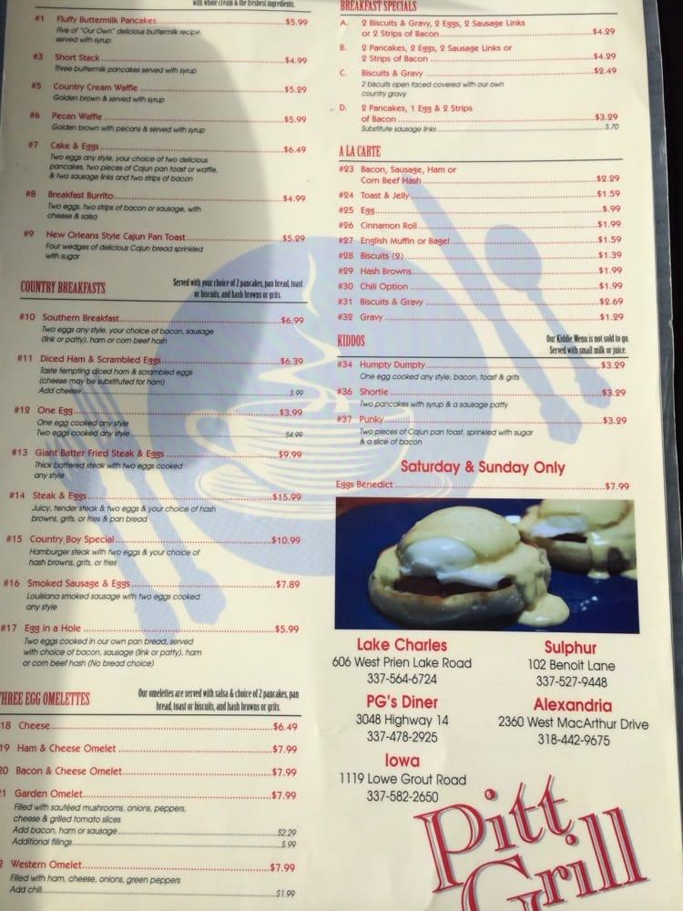 Carta del restaurante Pitt Grill - Alexandria, Alexandria