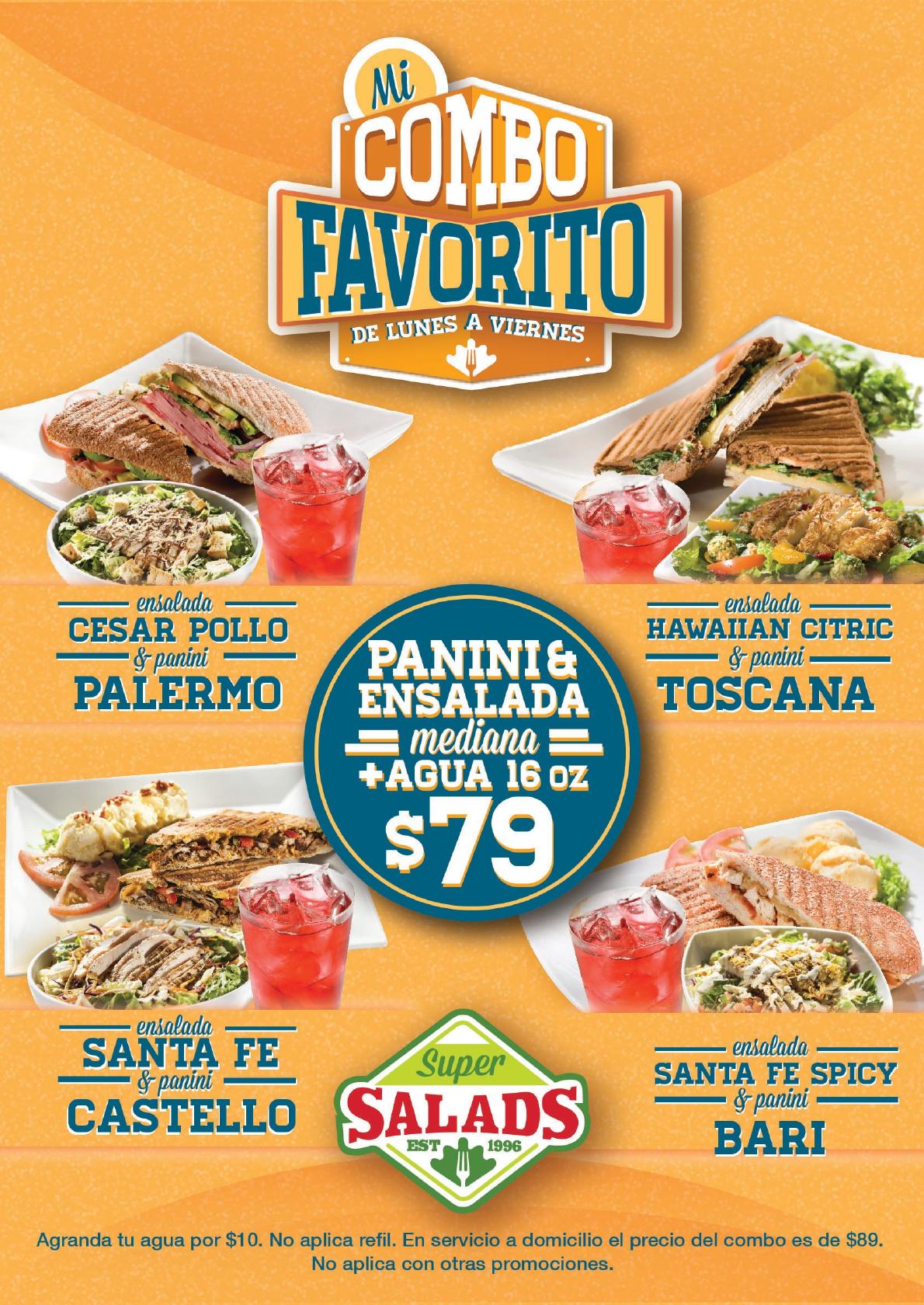 Menu at Super Salads Chapalita restaurant, Zapopan