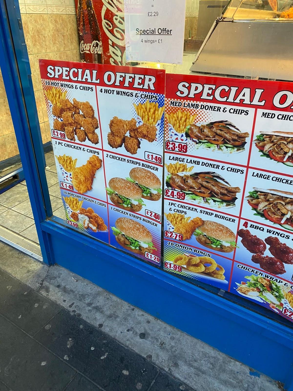 Menu at Traditional Fish Bar, London, 28 Christchurch Rd