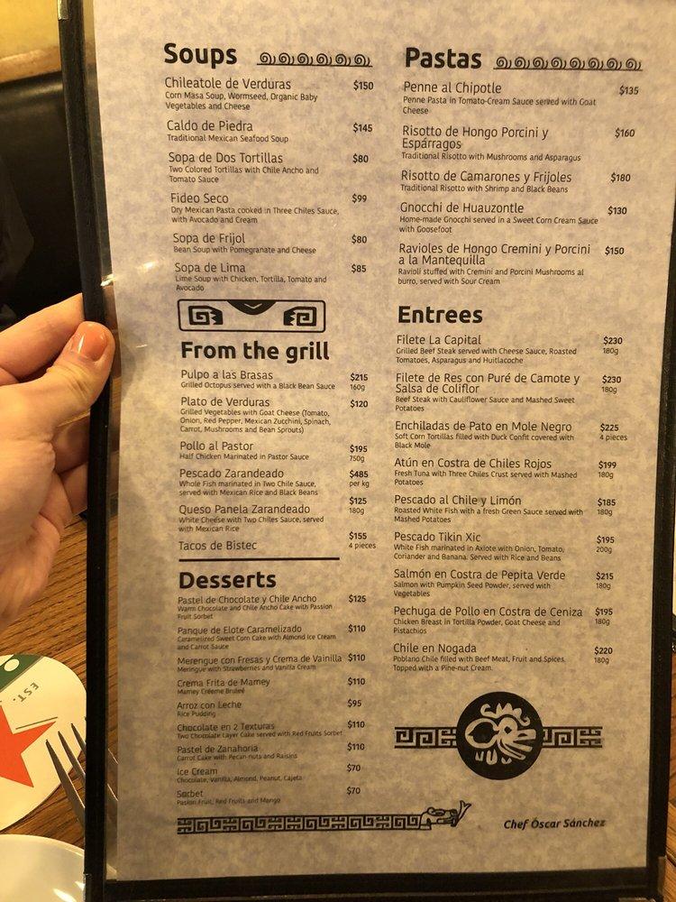 Menu at La Capital restaurant, Ciudad López Mateos, Av Nuevo León 137