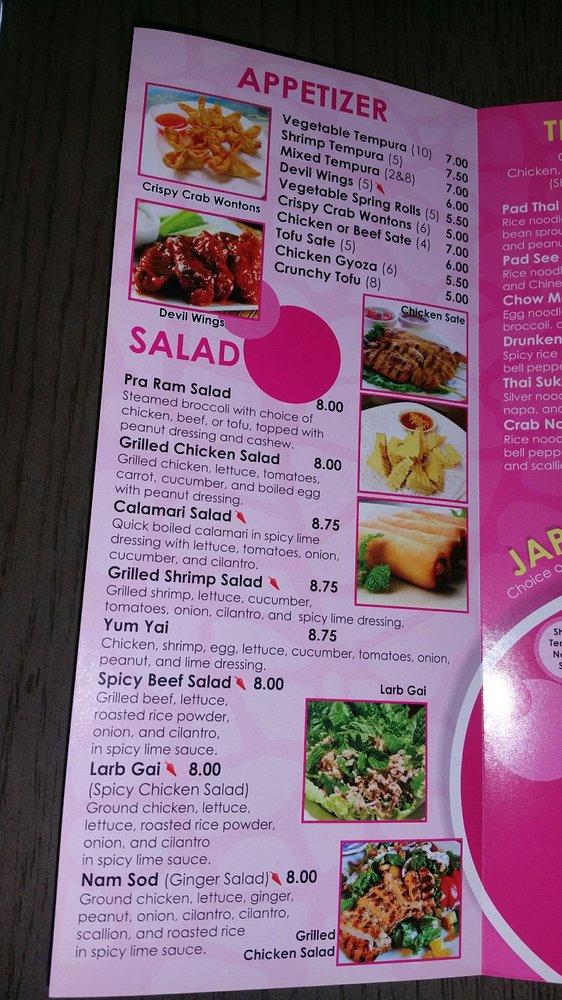 Menu at Pink Elephant restaurant, Los Angeles, Sherman Way