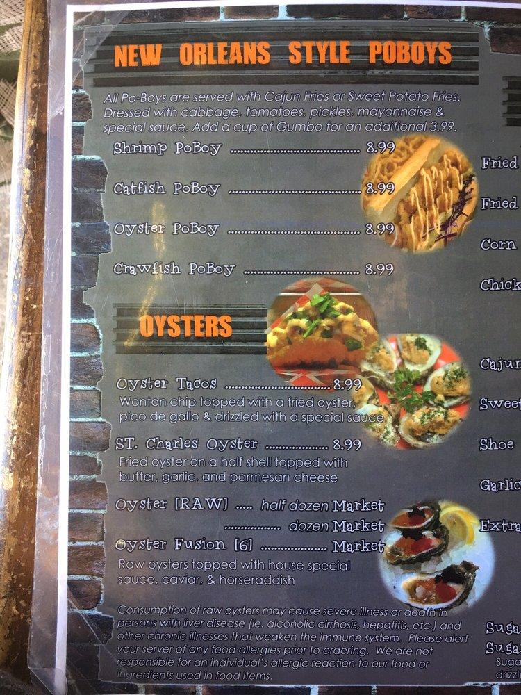 Menu at The Crawfish Pot & Oyster Bar, Houston