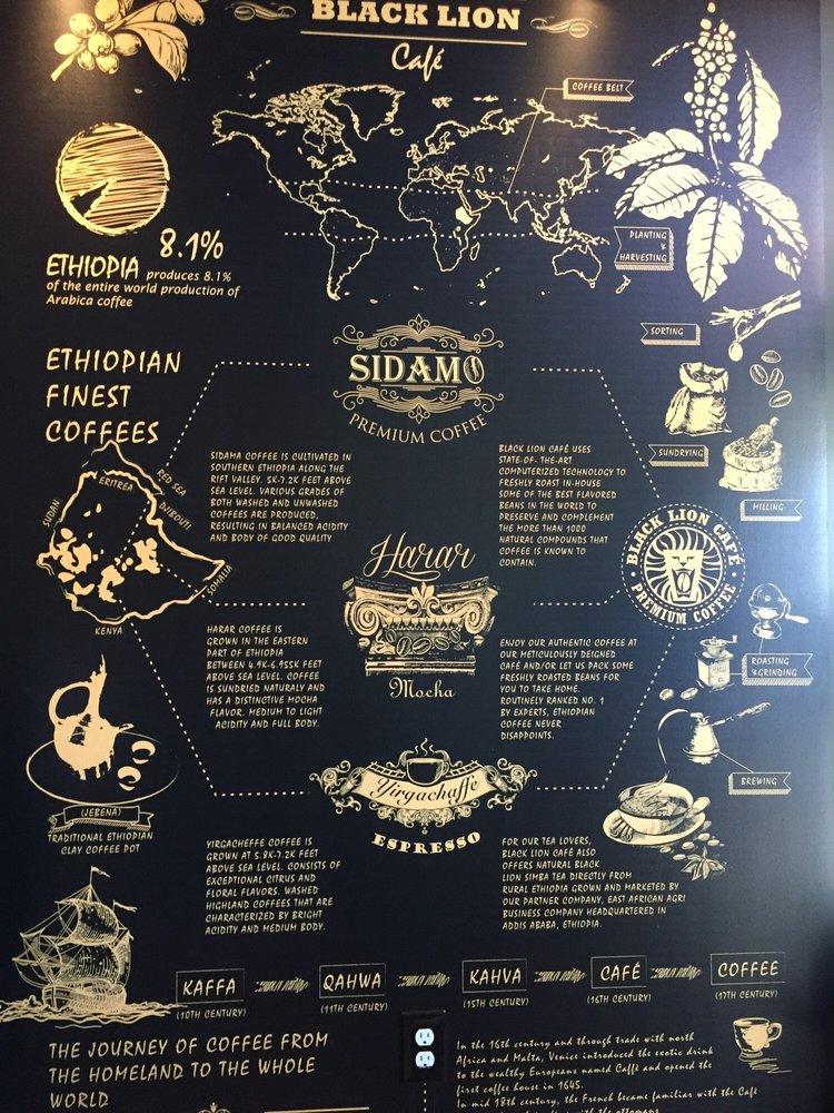 Menu at Black Lion Coffee & Café cafe, Rockville