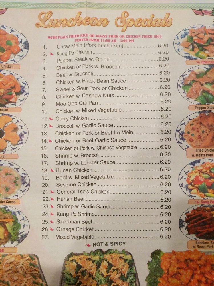 Menu at China Taste restaurant, Johns Island, Maybank Hwy A