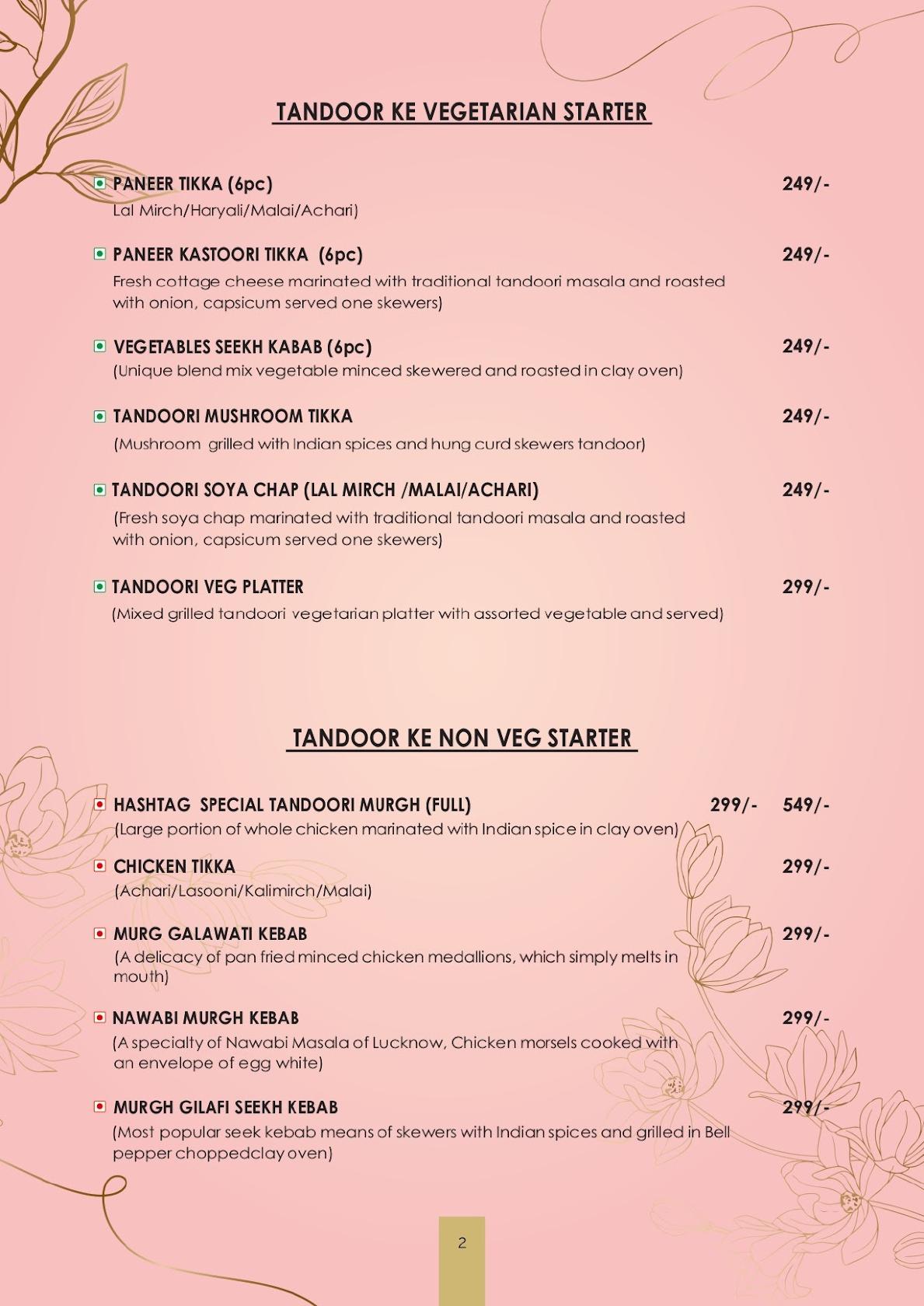 Menu at Hashtag MultiCuisine Restaurant & Garden, Varanasi