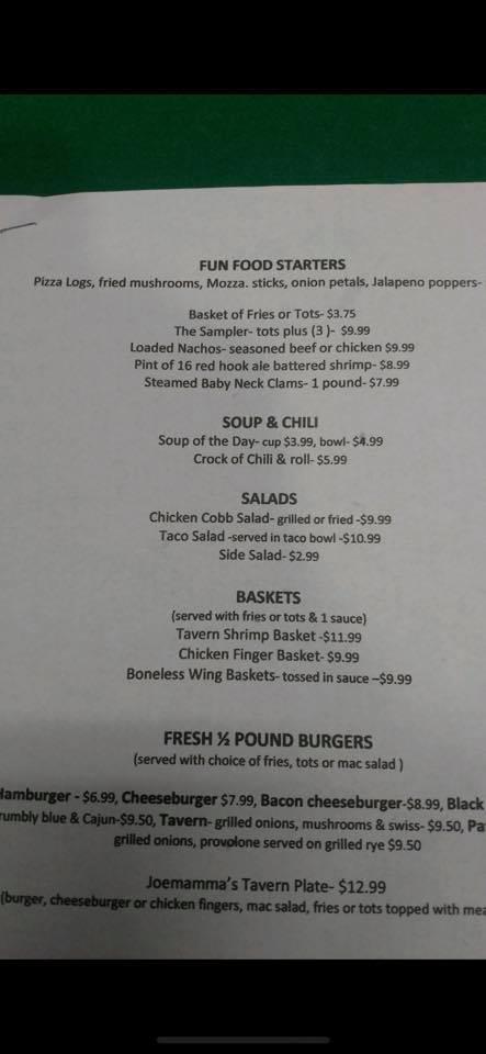 Menu at The Ridge Tavern pub & bar, Sodus, Ridge Rd