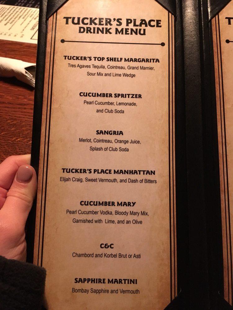 Menu at Tucker's Place steakhouse, Mehlville, Union Rd