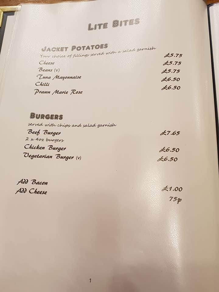 Menu at The Boat Inn pub & bar, Coventry, Boat Inn