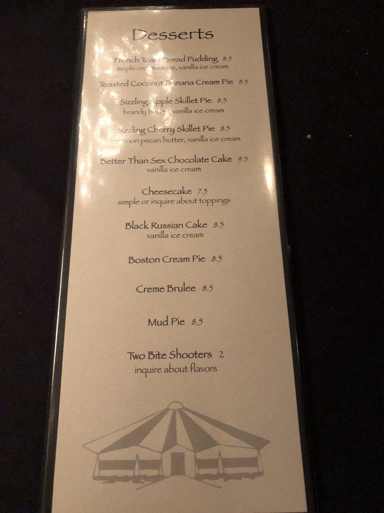 Menu at Bastien's Restaurant, Denver