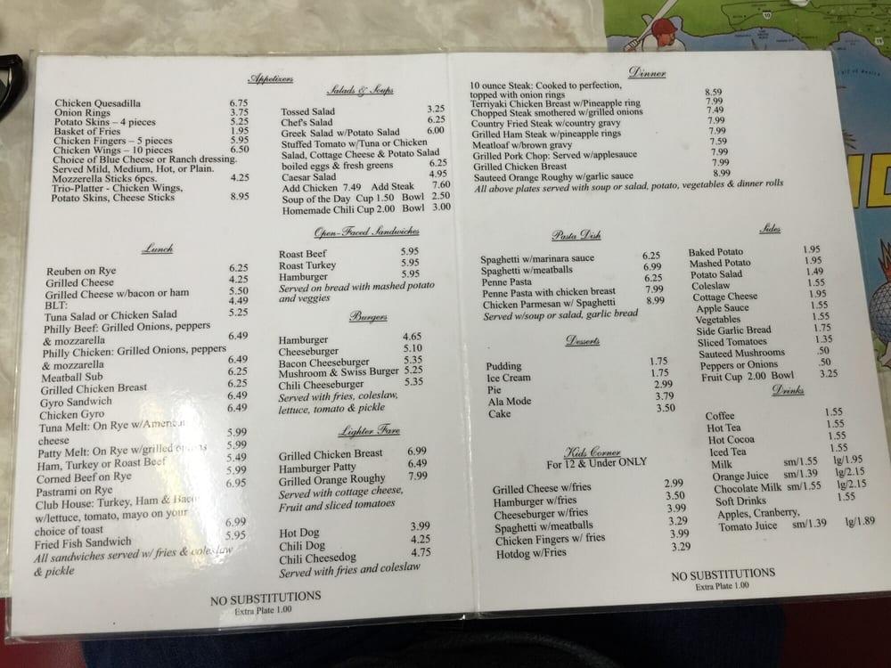 Carta de East Bay Family Restaurant, Largo
