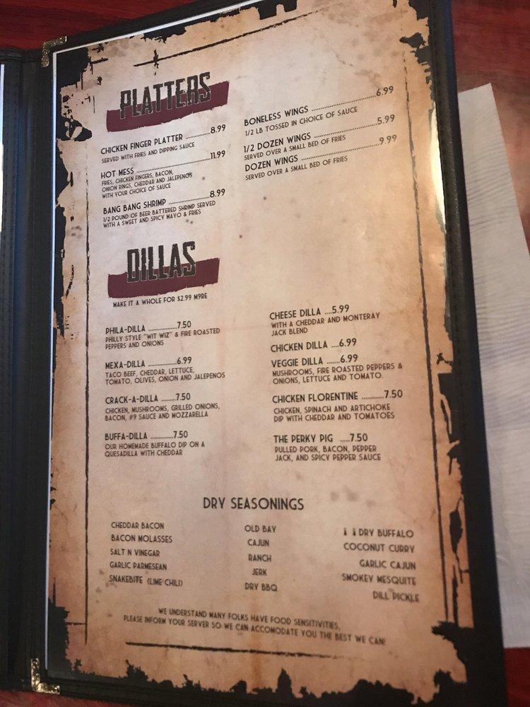 Menu at Hangar 9 Restaurant & Lounge, Lock Haven