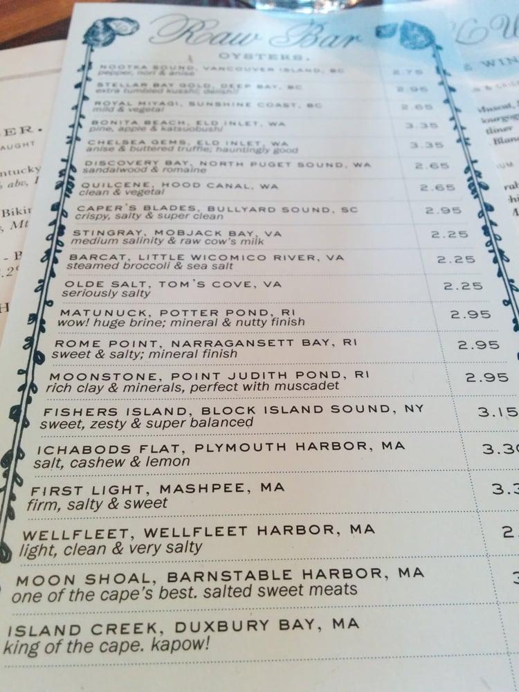 Menu at Kimball House pub & bar, Decatur