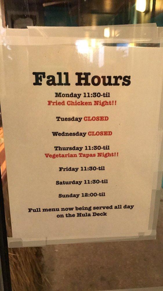 Menu at Rundown Cafe, Kitty Hawk