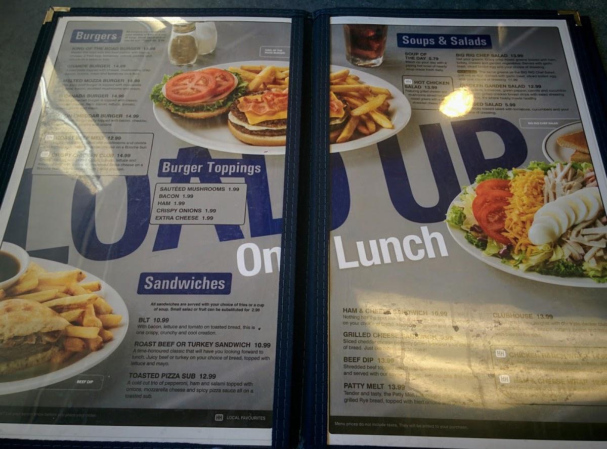 Menu at Husky House Restaurant, Saskatoon