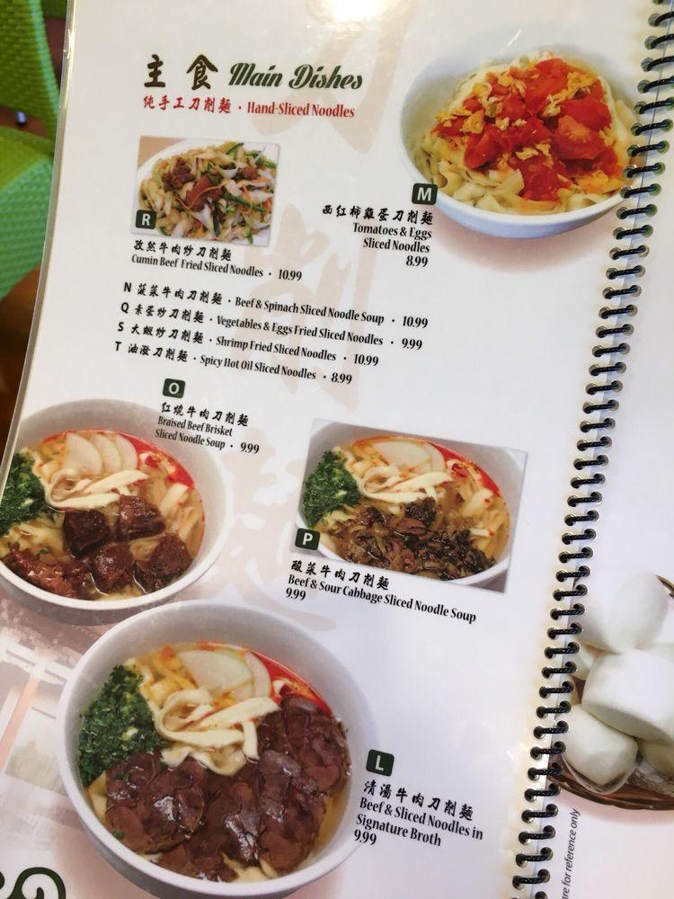 Menu at Lanzhou noodlelicious restaurant, San Diego