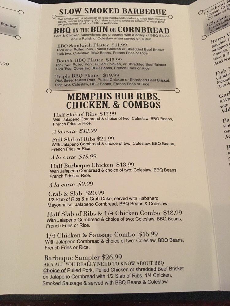 Carta de Riverfront Barbeque & Grille, Augusta