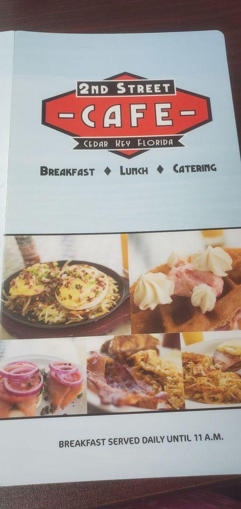 Menu at 2nd Street Cafe, Cedar Key