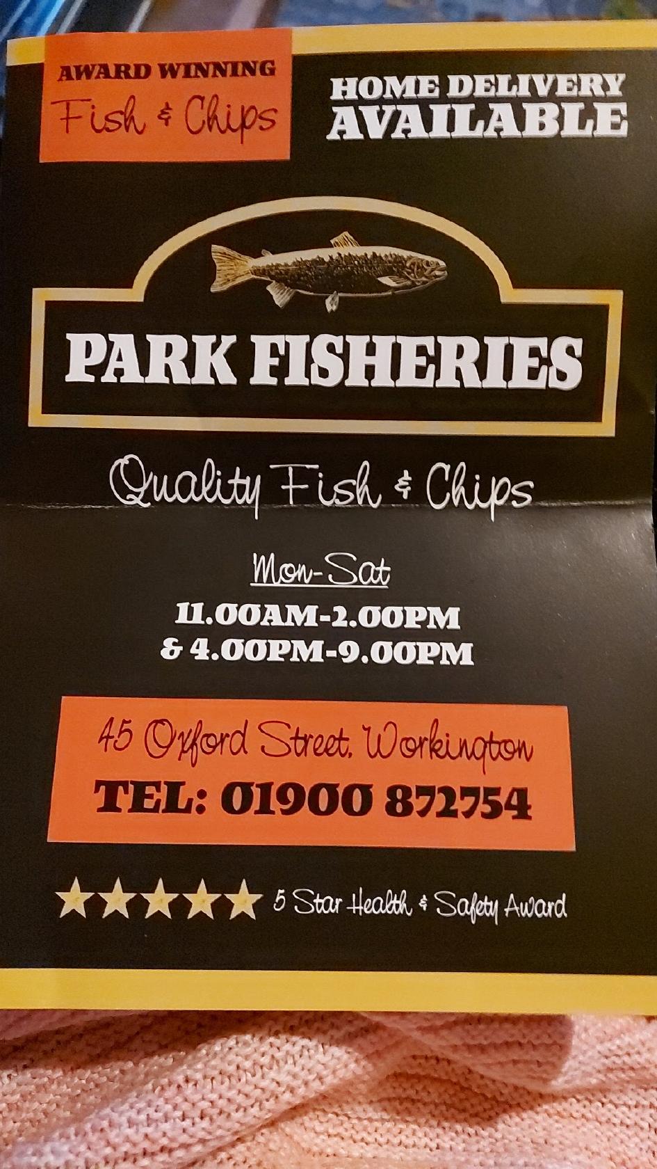 Park Fisheries, Workington - Restaurant menu, prices and reviews