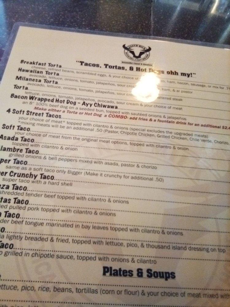 Menu at Ranch Milk pub & bar, Watsonville