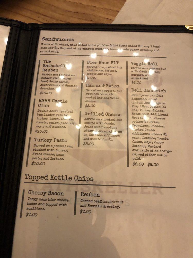 Carta de Rathskeller Bier Haus & Restaurant, Omaha