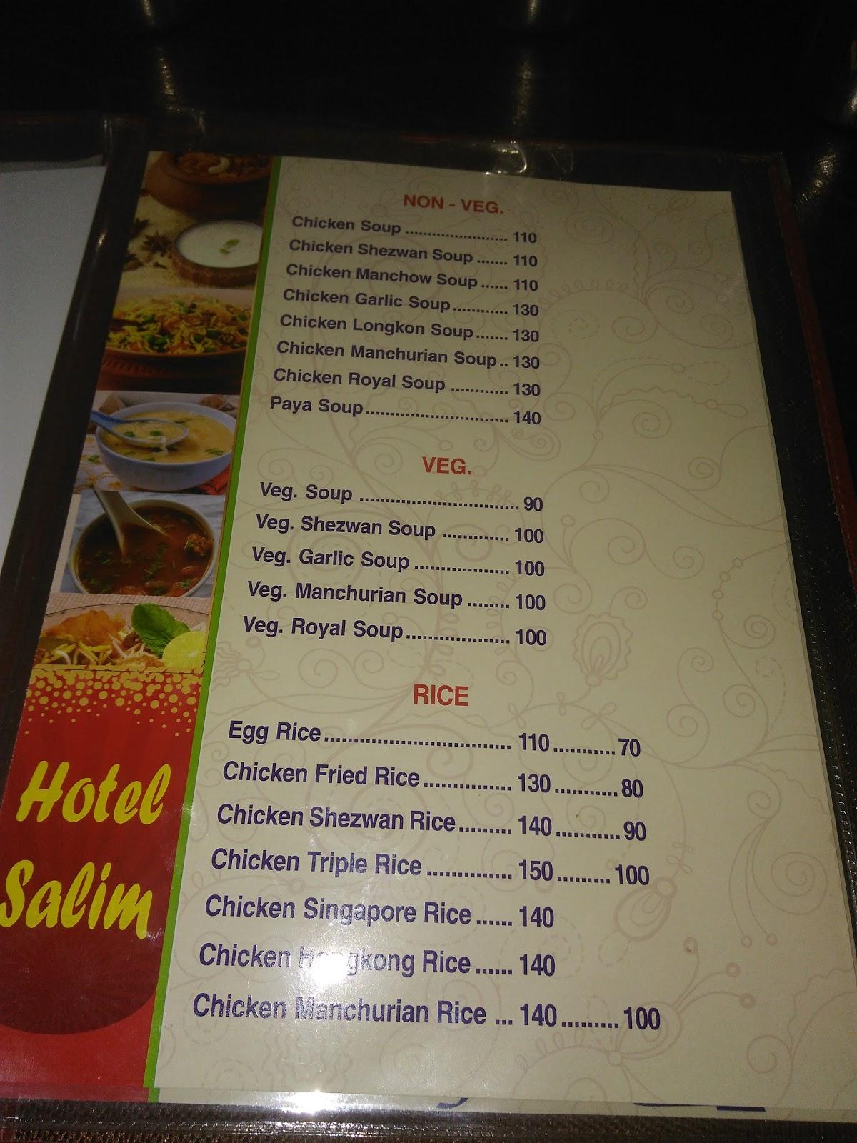 Menu at Salim Biryani, Dombivli, Gopi Mall Chowk