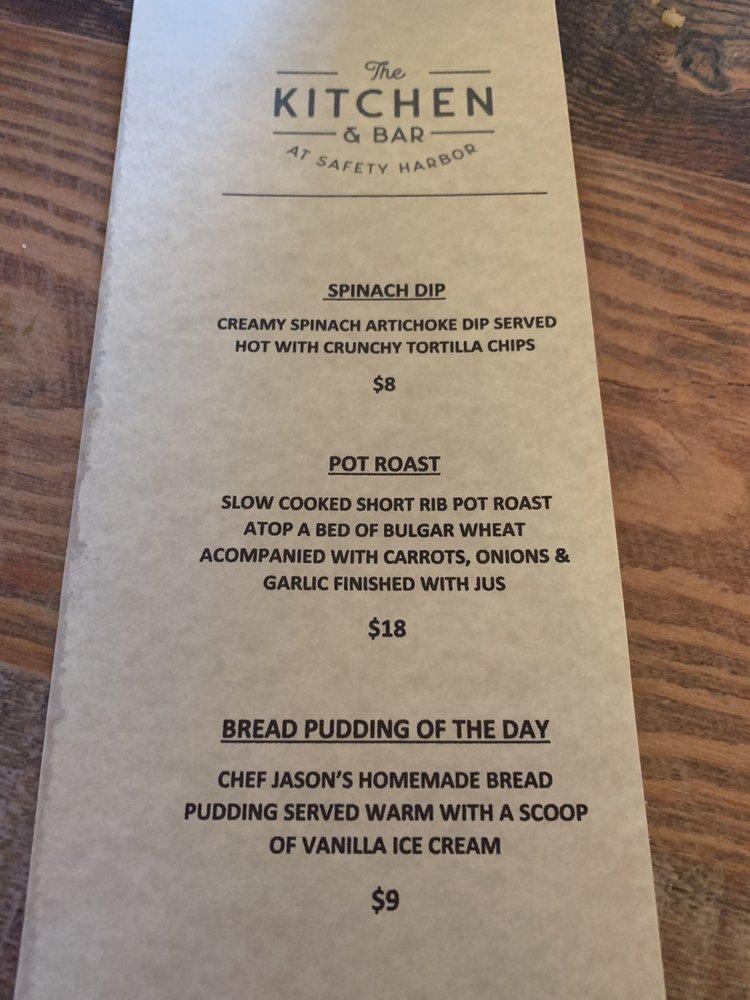 Menu at The Kitchen restaurant, Safety Harbor