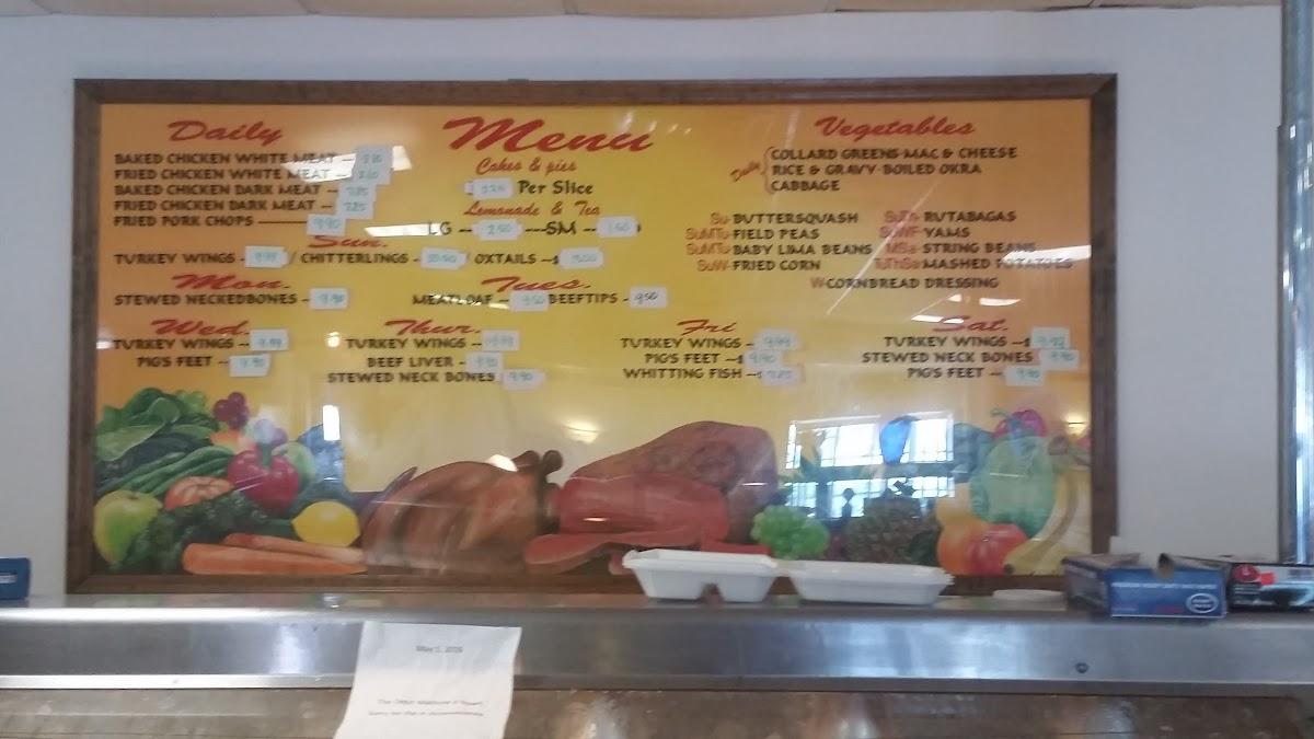 Menu at Anderson's Diner restaurant, Macon, Pio Nono Ave