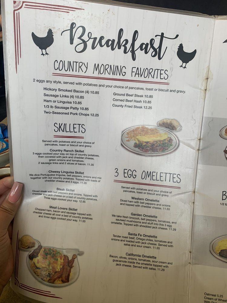 Menu at Brooks Ranch restaurant, Atwater