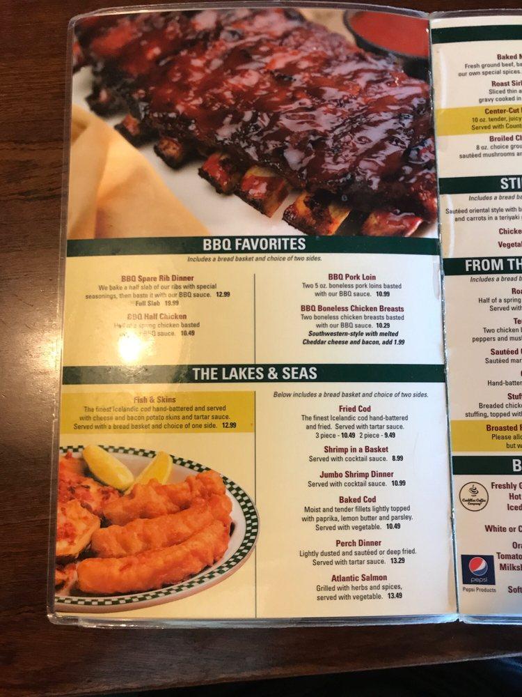 Menu at Country Inn restaurant, Charter Township of Clinton, Garfield Rd