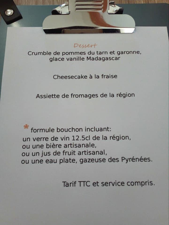 Menu au Les 5 Bouchons Montauban restaurant, Montauban