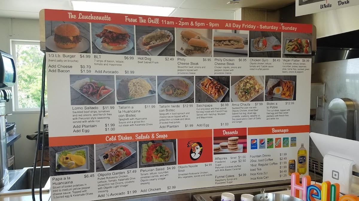 Menu at Oli Pollo restaurant, La Grange