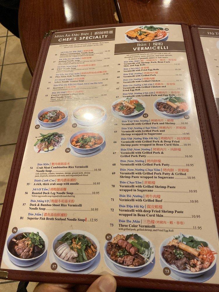 Menu at Pho 89 restaurant, Randolph, 937 N Main St