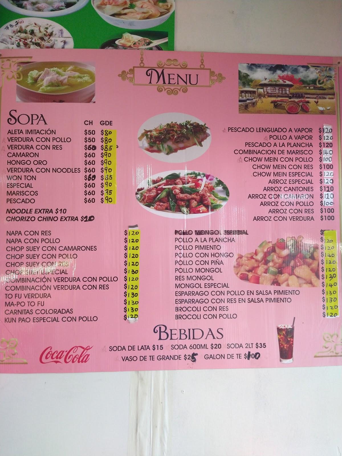 Carta del restaurante Happy Express, Mexicali, C. Río Fuerte