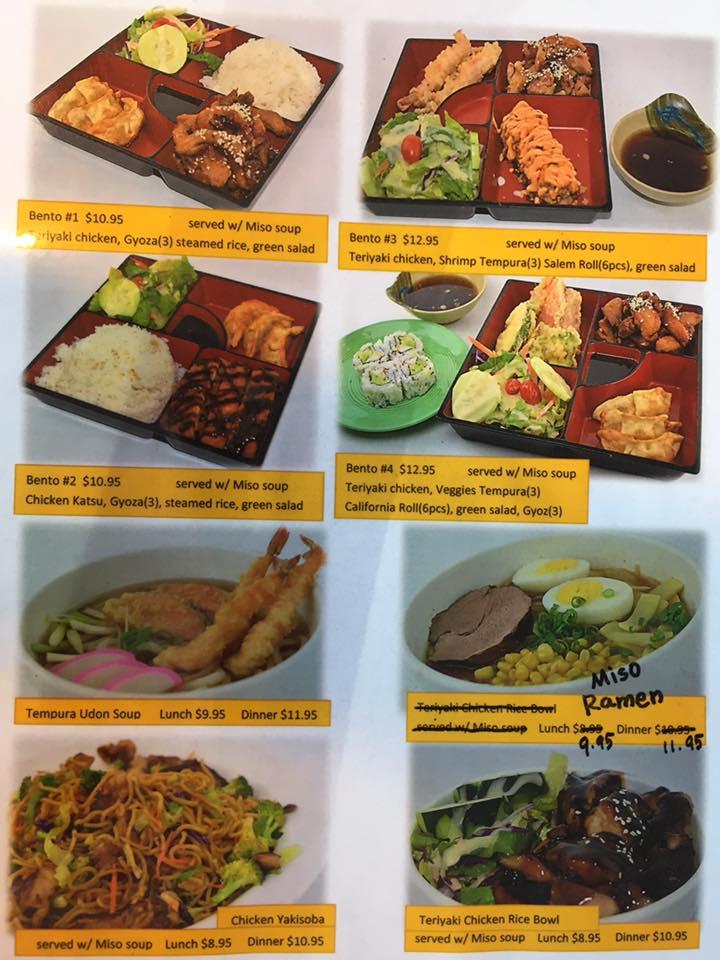 Menu at MOMIJI NEWPORT SUSHI restaurant, Newport