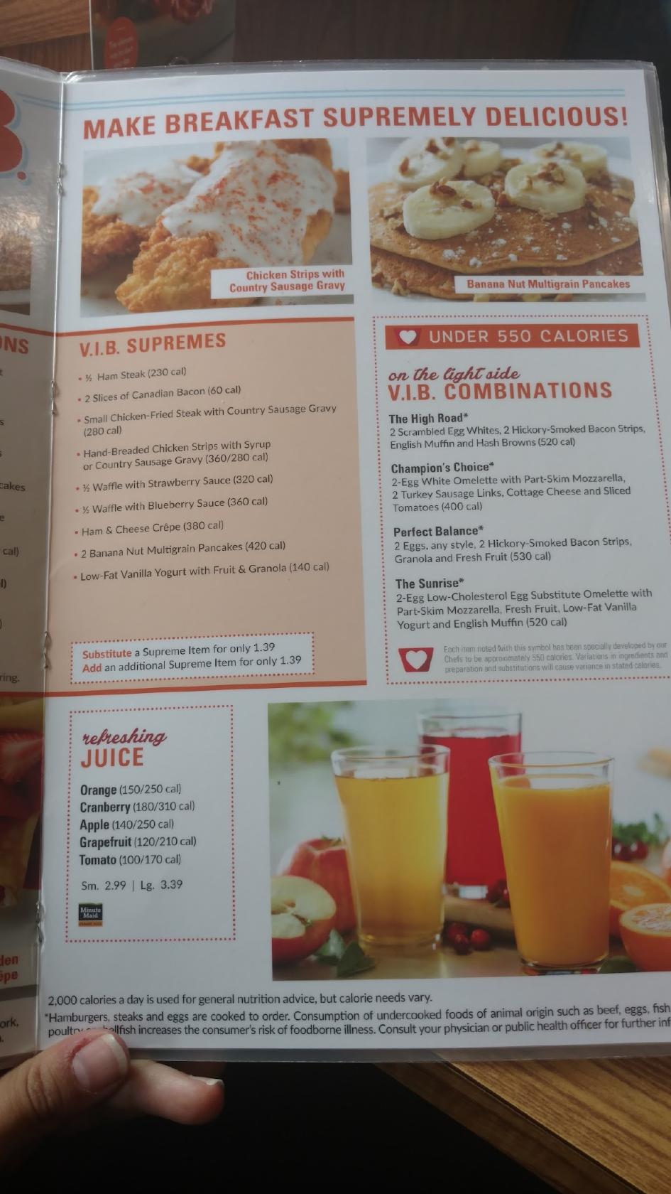 Menu at Village Inn restaurant, Federal Way
